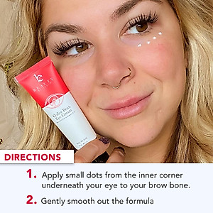 Caffeine Eye Cream for Puffiness & Bags Under Eyes - USA Made with Natural & Organic Ingredients, Under Eye Cream for Dark Circles with Glycerin & Vitamin E, Brightens & Refreshes Under Eye Area