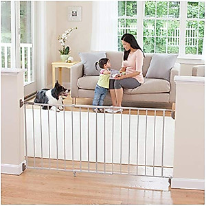 Sliding Metal Safety Gate - White, 40" to 64"