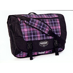 Grip by High Sierra Payback Messenger Bag - Pink Plaid/Black