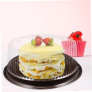 HOMSFOU 20pcs 8 Clear Cake Reusable Cake Containers Cake Containers with Lids Cake Holder with Lid Wedding Cake Stand Disposable Cake Carrier Cupcake Pan A024 With Cover Bread Box