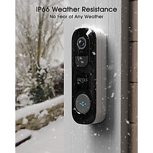 Dzees Doorbell Camera Wireless, 2K Video Doorbell Wireless, WiFi Doorbell with AI Analysis, Rechargeable Wireless Battery, IP65 Weatherproof, 2-Way Audio, 160º Wide-Angle, Anti Theft