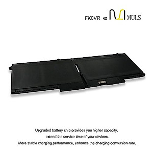 MULS FK0VR 58Wh Laptop Battery Replacement for Dell Latitude 5330 7330 7430 7530 5330 2-in-1 7330 2-in-1 7430 2-in-1 FK0VR FKOVR 8H6WD 293F1 01VX5 404T8 51R71 8P81K 3625mAh 4-Cells