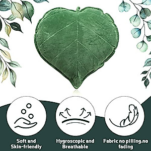 3 Pieces Leaf Pillow Leaf Shaped Throw Pillow Cushion 3D Leaves Soft Shaped Throw Pillow 20 x 20 Inches Decorative Sofa Cushion Green Plant Home Decoration for Car Bedroom Sofa Living Room, Green