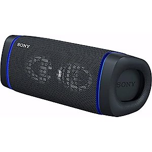 Sony SRS-XB33 EXTRA BASS Wireless Bluetooth Portable Speaker, IP67 Waterproof & Durable for Home, Outdoor, and Travel, 24 Hour Battery, Party Lights, USB Type-C, and Speakerphone, Black