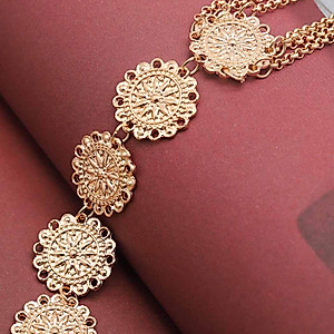 Zoestar Boho Coin Anklet Bracelet Summer Beach Coin Foot Jewelry Accessories for Women（2 PCS