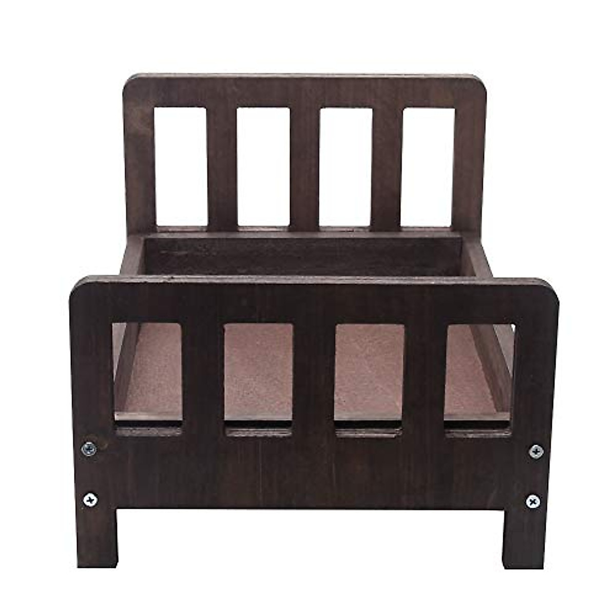 Erthree Baby Photography Bed Baby Photo Props White Wood Doll Bed Detachable Photo Background for Baby Photo Studio
