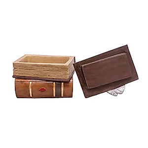 World of Wonders Wizard School White Owl Sculpture Decorative Box with Lid | Knick Nacks for Shelves and Owl Decor | Home Decor for Table Top | Book Lover Gift - 9"