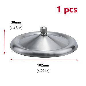 Antrader Stainless Steel Home Round Shaped Tea Coffee Glass Water Cup Lid Cover Dustproof Fit for Cups of 3.6" -3.9" in Diameter