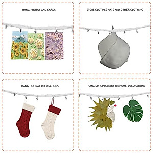 Stuffed Animals Storage Chain Organizers, LONCHDAN 80" Cotton Hanging Storage Chain with 20 Metal Clips Stuffed Animal Display Holder Chain for Wall or Corner Nursery Play Room