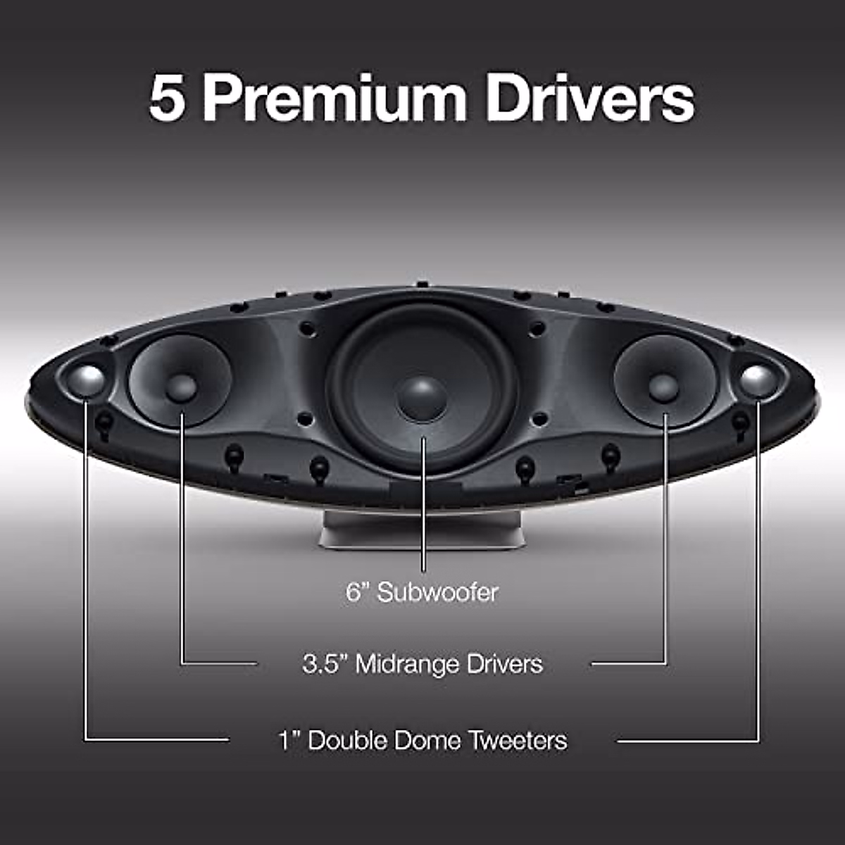 Bowers & Wilkins Zeppelin Wireless Music System with Apple AirPlay 2 and Bluetooth (Midnight Grey)