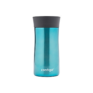 Contigo Pinnacle Autoseal Travel Mug, Stainless Steel Thermal Mug, Vacuum Flask, Leakproof Tumbler, Coffee Mug with BPA Free Easy-Clean Lid, 300 ml, Blue