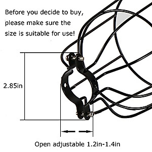 XIDING Farmhouse Vintage Industrial Metal Wire Cage, Old Open Style Lamp Guard Adjustable for Hanging Pendant Lighting, Perfect DIY Lamp Shade Replacement Accessories, Pack of 4.
