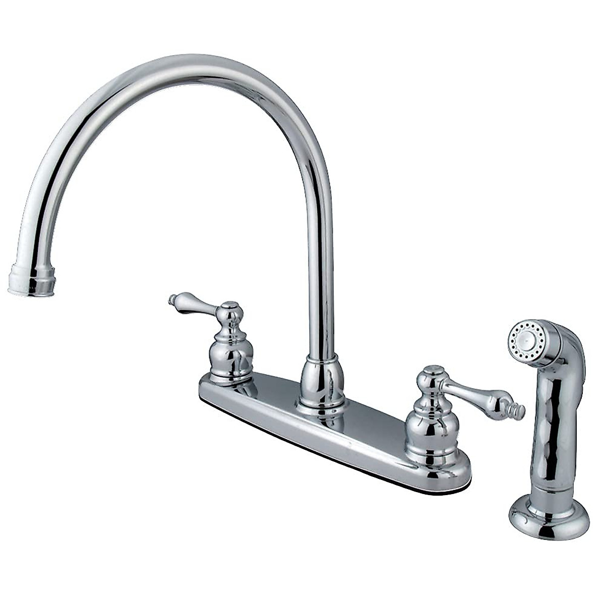 Kingston Brass KB721ALSP Vintage 8" Centerset Kitchen Faucet, 8-3/4", Polished Chrome