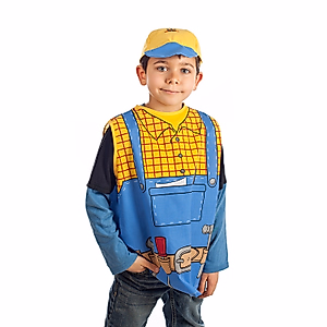 IQ Toys Boys and Girls Costumes Dress Up costumes play Set - 11 Pc Pretend Set for Kids Comes with Car Racer, Knight, Cowboy, Construction Worker, and Pirate Costume