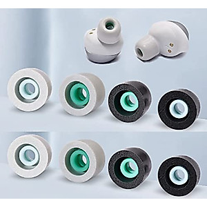 Zotech 6 Pairs Replacement Memory Foam Ear Tips for Sony WF-1000XM4 / WF-1000XM3 (3 Pair Gray and 3 Pair Black) S/M/L
