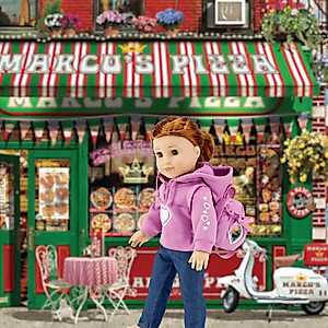 Emily Rose 18 Inch Doll - 3 Piece Pink Heart Hoody 18" Doll Clothes Outfit for Valentine's Day! | Compatible with American Girl Dolls