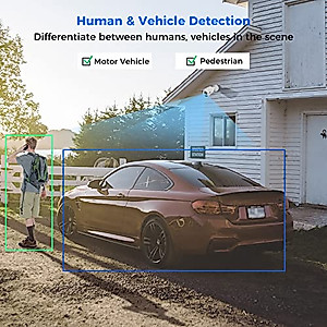 [121°Wide View Angle] Hiseeu 4K Camera PoE Camera,8MP IP Camera Outdoor&Indoor,3840*2160,100ft Night Vision,1-Way Audio, WDR, Human/Vehicle Detect, IP67 Waterproof,Work w/PoE NVR Home Surveillance Kit