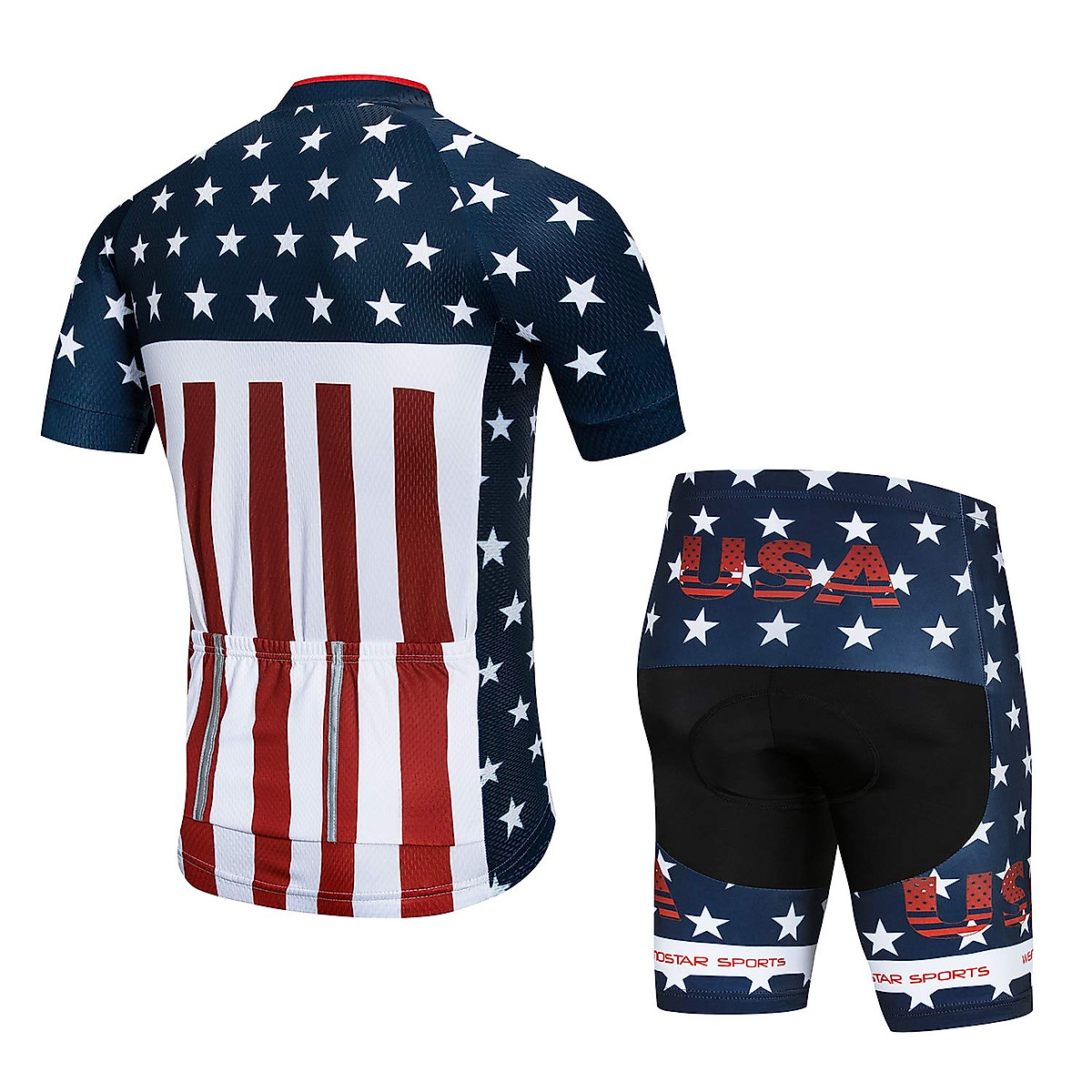 Men's Cycling Jersey and Shorts Set Short Sleeved Bike Jersey and Shorts Mountain Clothing Summer Wear Quick-Dry