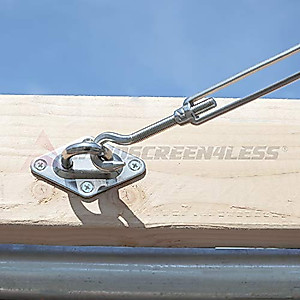 Windscreen4less Sun Shade Sail Hardware Kit - 8 Inches - Super Heavy Duty - For Triangle Sun Shade Sail