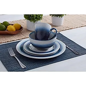 IULJH Stoneware 16-Piece Dinnerware Set Dinner Plates Set Plate Dish Ceramic Dishes To Eat Sets Tableware Food Bar