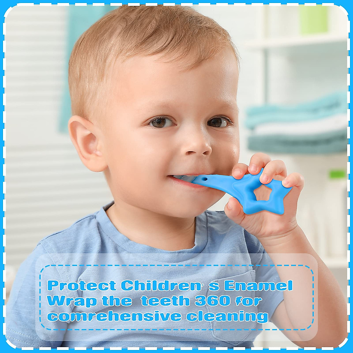 Mimorou 12 Pieces Kids U Shaped Toothbrush Soft Silicone Tooth Brushes Head 360 Degree Whole Mouth Toothbrush for Children Toddler (Classic Style)