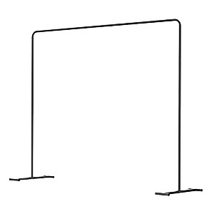 LANGXUN Heavy Duty Black Metal Square Backdrop Stand Arch for Wedding Birthday Decoration, Graduation Decorations, Ceremony Reception, Event Party Supplies, Baby Shower Photo Booth Background