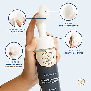 Dog Paw Cleaner (6.8 fl oz) - No-Rinse Foaming Paw Cleanser - No Artificial Fragrances or Dyes - Natural Pet Paw Cleaner for Dogs and Cats - Dandelion Allergy Relief