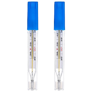 JOINPAYA 2Pc Glass Oral Temperature Adult: Free Clinic Armpit Fast Reading Fever Indicator