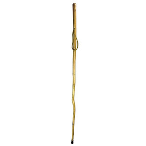 SE Natural Wood Walking Stick with Steel Spike and Metal-Reinforced Tip Cover, 50" - WS632-50