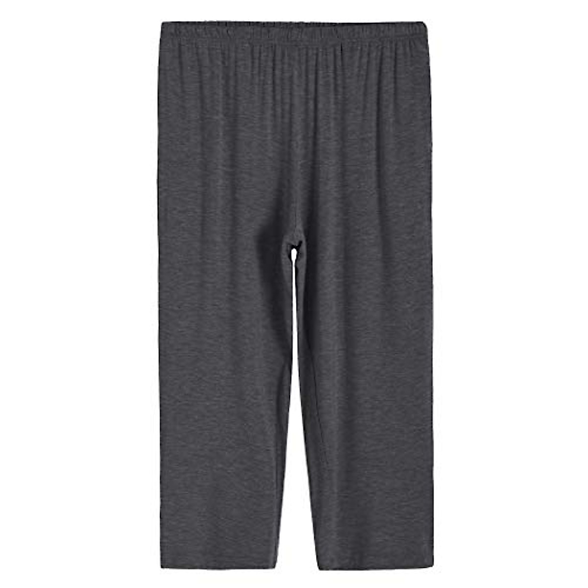 Latuza Women's Summer Pleated Tank Top Capris Pajamas Set M DarkGray