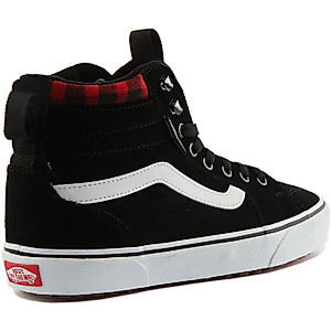 Vans Men's Hi-Top Trainers Sneaker, Suede Black Red Plaid, 10.5