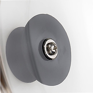 Geesatis 6.5"Tempered Glass Lid Heat Resistant Silicone Handle Frying Pan Lid Replacement Lid for Universal Pans, Pots, 1 Set, with Cleaning Pad