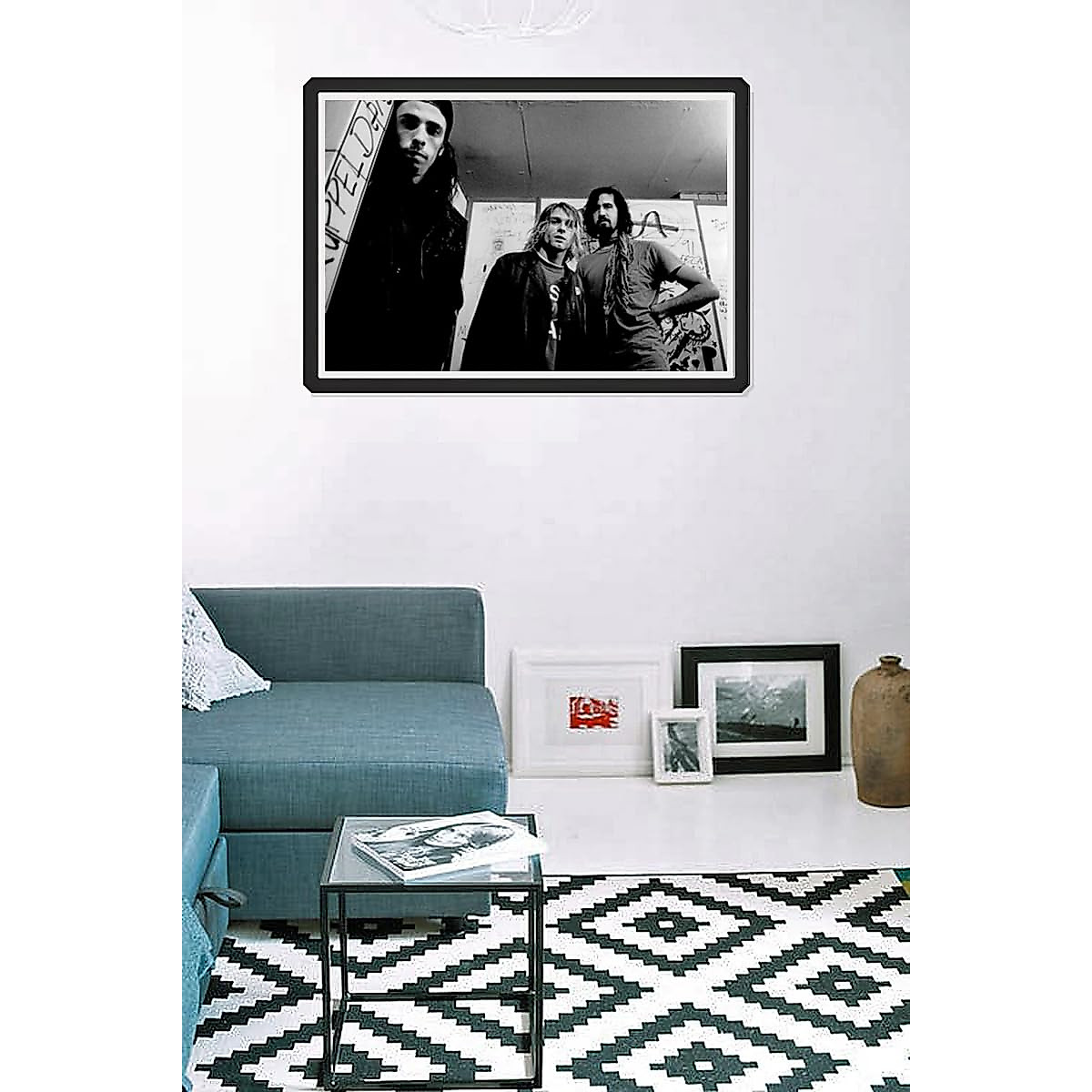 Nirvana Poster, Backstage, Kurt Cobain, 1990s, Grunge Music, Art Print