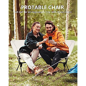 logard 2 Pack Lightweight Portable Camping Chair,Folding Outdoor Chair High Load Capacity,Sturdy Folding Chair for Hiking,Beach,Fishing,Festival, Hiking, Backpacking