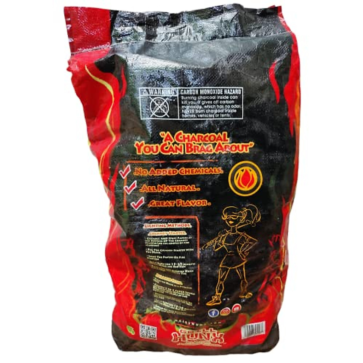 GrillHunx Pro Grade XL All Natural Hardwood lump Charcoal *20 lbs* Hand Selected for Grilling and Smoking. Restaurant Quality.…