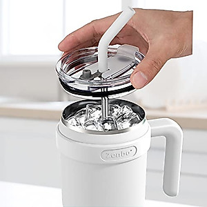 Zenbo 50 oz Mug Tumbler With Handle and Straw Lid | Stainless Steel Insulated Tumblers, Keeps Drinks Cold up to 34 Hours, Fit in Car Cup Holder, Dishwasher Safe,BPA Free