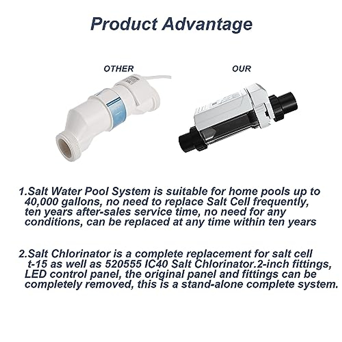Pomeade Pool Salt Chlorine Generator Up to 25,000 Gallon, Salt Water ...