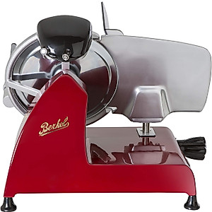 Berkel Red Line 250 Electric Food Slicer, Red, 10 inch Blade, Adjustable Thickness, Kitchen Appliance for Home Use