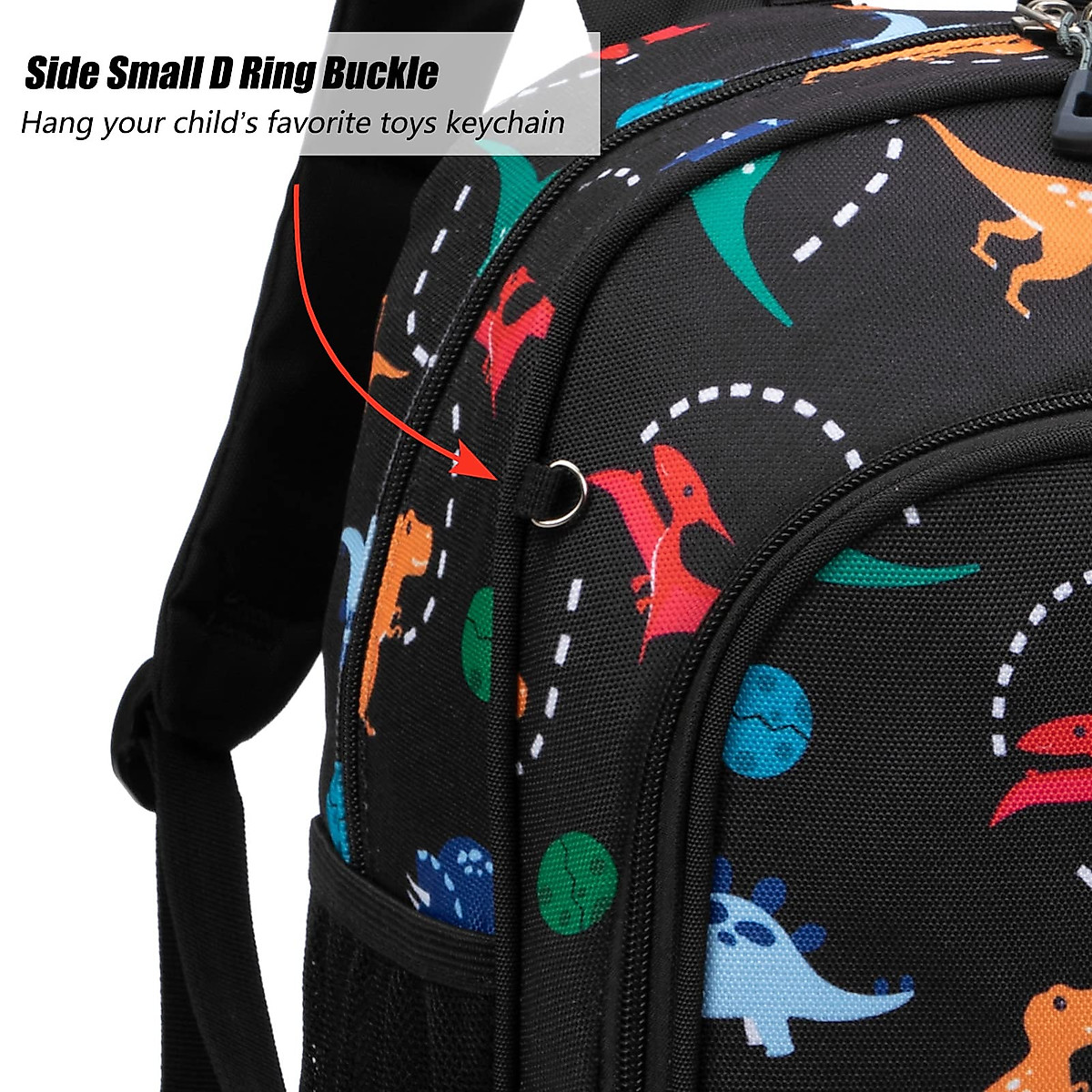 JinBeryl 15 Inch Toddler Backpack Boys, Kids Backpack for Preschool or Kindergarten, Cartoon Truck Black