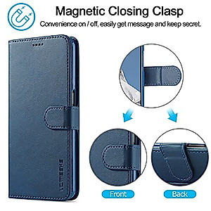 Phone Flip Case Compatible with OPPO Reno 6Pro 5G PU Leather Wallet Case,with Card Slot [Stand Feature] Magnetic Closure Protective TPU Shockproof Flip Cover Case phone protection ( Color : BLUE )