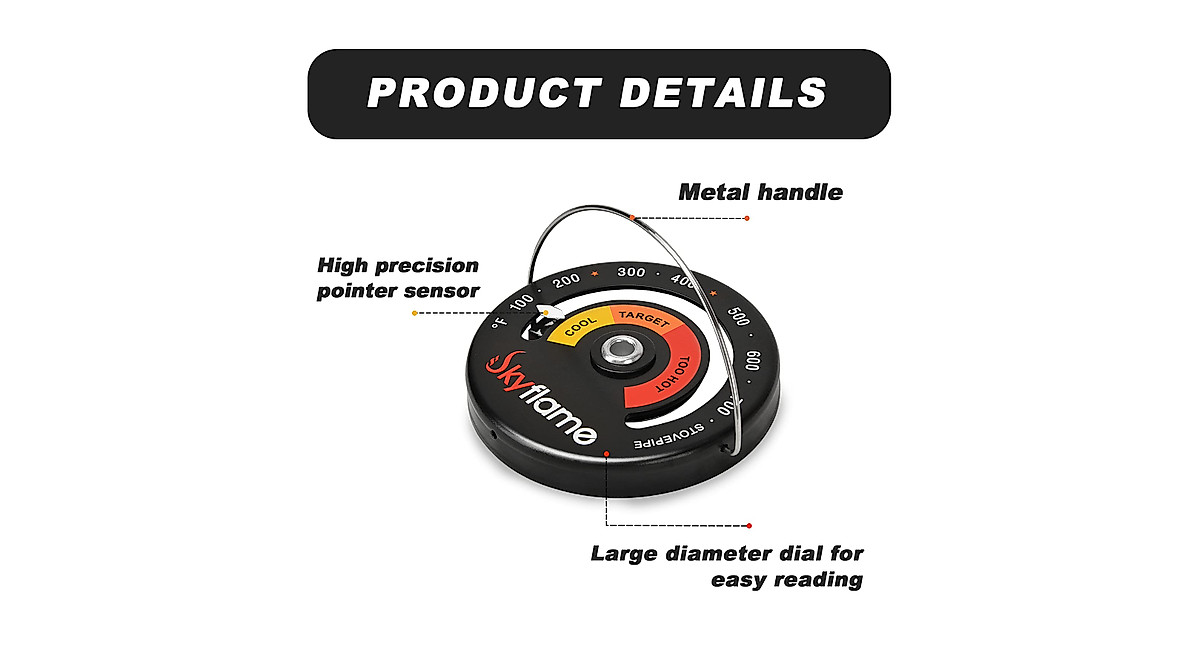 Skyflame Chimney Thermometer - Safeguard Your Stove