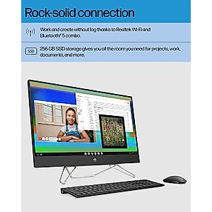 HP 2023 27 Business All-in-One Desktop Computer, 27" FHD Micro-Edge, 12th Gen Intel 10-Core i7-1255U up to 4.7GHz, 32GB DDR4 RAM, 1TB PCIe SSD + 1TB HDD, WiFi 6, BT 5.1, IR Webcam, Windows 11 Pro