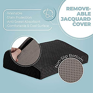 Kölbs Office Foot Rest Under Desk - Plush Velvet and Memory Foam - Longer Footrest For Added Comfort, Foot Stool Desk Accessories Teardrop Ergonomic Design Work From Home, Pc Gaming, Office, Knee Pain