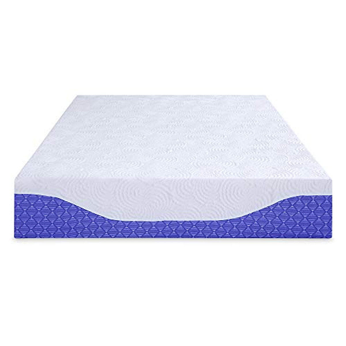 PrimaSleep 12 Inch Multi-Layered I-Gel Infused Memory Foam Mattress | Cobalt Blue | Queen