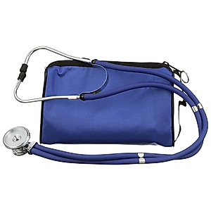 McKesson LUMEON Aneroid Sphygmomanometer and Stethoscope Kit - Pocket Blood Pressure Gauge/Cuff, Sprague Stethoscope, Blue - Size 11, 23-40 cm, 55 cm Tube, 1 Count
