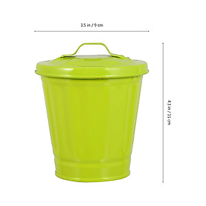 1pc Brush Waste Bracket Basket Rubbish Truck Trash Bag Small Table Mini Garbage can Pencil Retro Trash can White Pencil Holder Iron Desk Container Bucket Toy Box