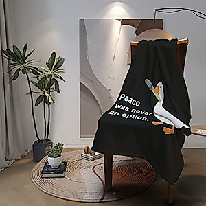 Peace was Never an Option Goose Super Soft Flannel Throw Blanket 50"x40" Lightweight Shaggy Air Conditioner Blanket Cooling Summer Blanket Towel Blanket for Couch