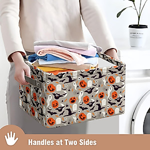 Halloween Basket Trick or Treat Bags Boo Basket with Handles Halloween Pumpkin Ghost Halloween Storage Containers for Storage Toy Storage