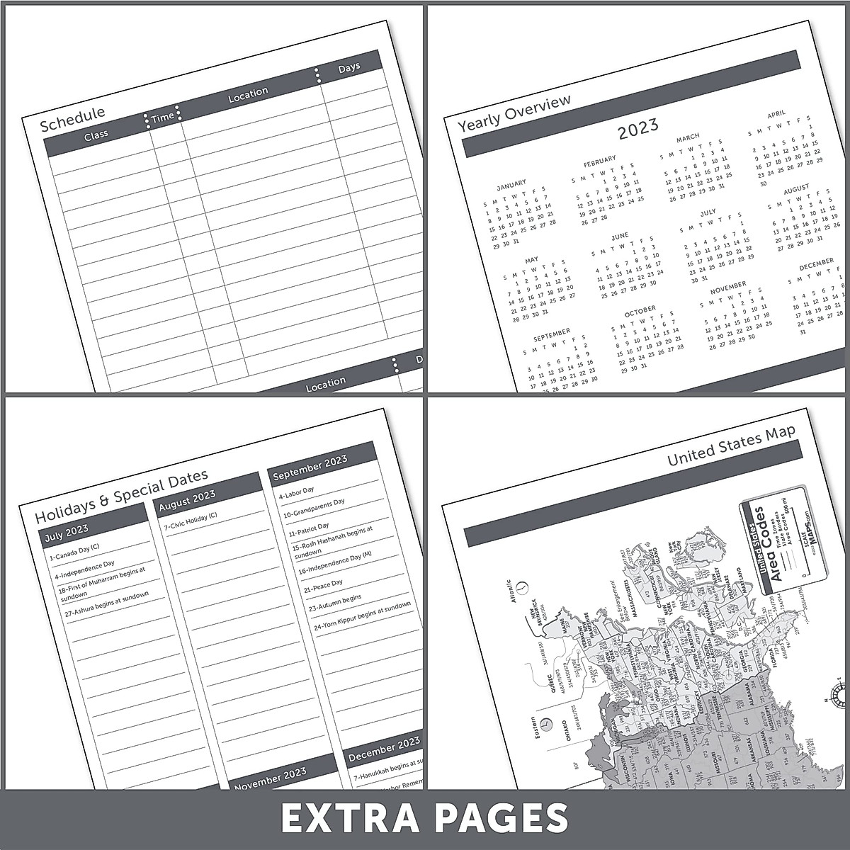 Office Depot® Brand Stellar Academic Weekly/Monthly Planner, 5-1/2" x 8-1/2", Black, July 2023 to June 2024