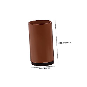USHOBE 6 Pcs Thickened Table Mat Plastic Chair Circle Chair Sofa Protector Bed Desk Foot Sleeve Bed Riser Chair Leg Mat Chair Feet Caps Furniture Accessory Cabinet Brown Accessories